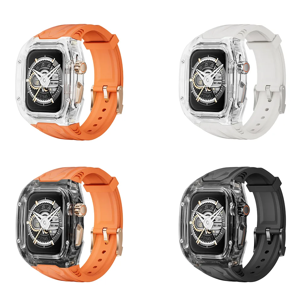 DHgate.com:Crystal Clear Watch Band with TPU Strap for Apple Watch ...