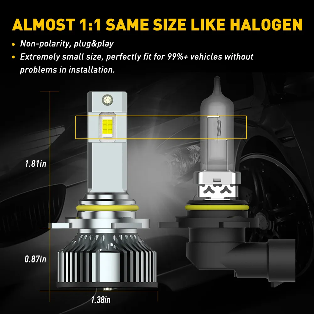 DHgate.com:25000LM HIR2 9012 LED Headlight Bulbs for Toyota HB3 9005 H8 ...