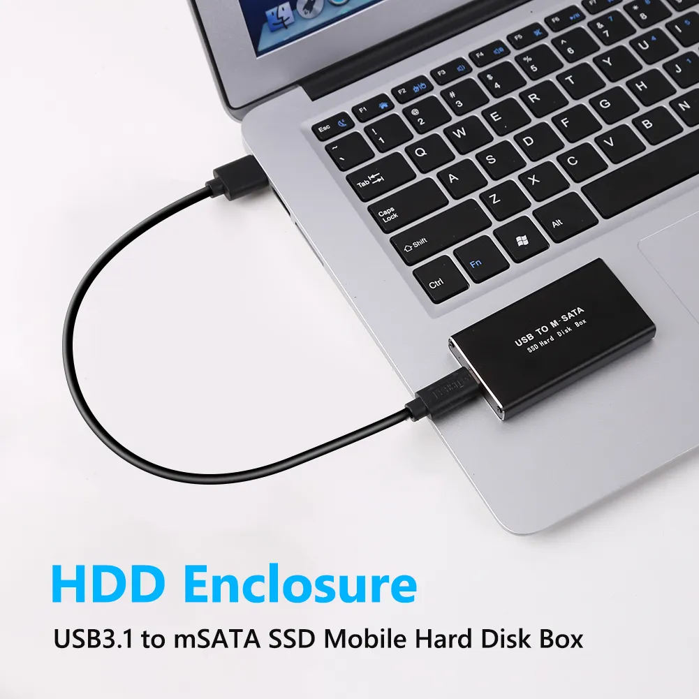 Type C 3.1 HD External 2.5 Hdd To Usb For Laptop With MSATA ...