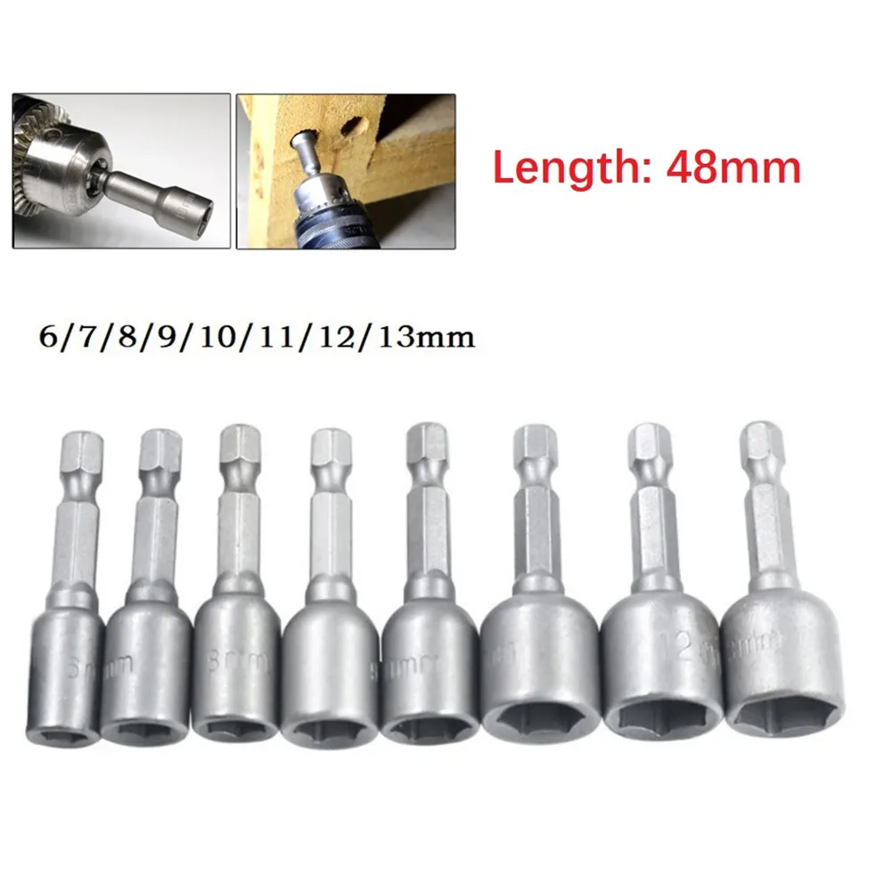 Magnetic Nut Driver Set | Impact Socket, 6-13mm | 1/4 Hex Shank ...