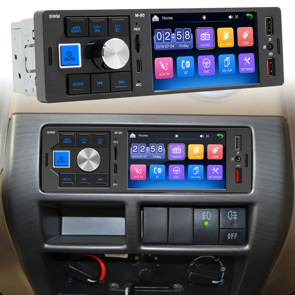 2024 Dual USB MP5 Player, 4.1'' Touch Screen Stereo Audio, Backlight ...