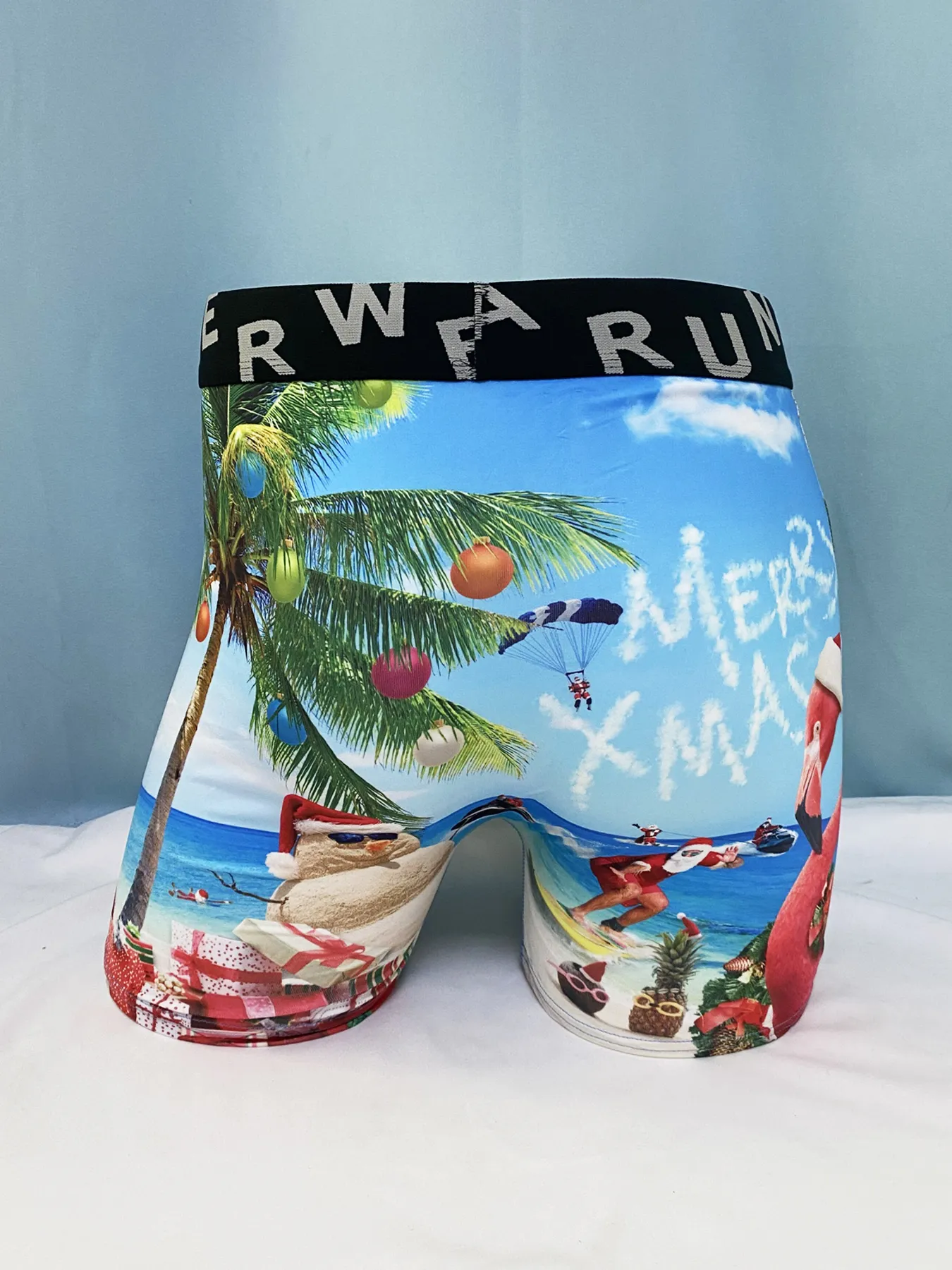 Mens Christmas Underwear Boxer Shorts with Santa Claus Snowman Animal ...