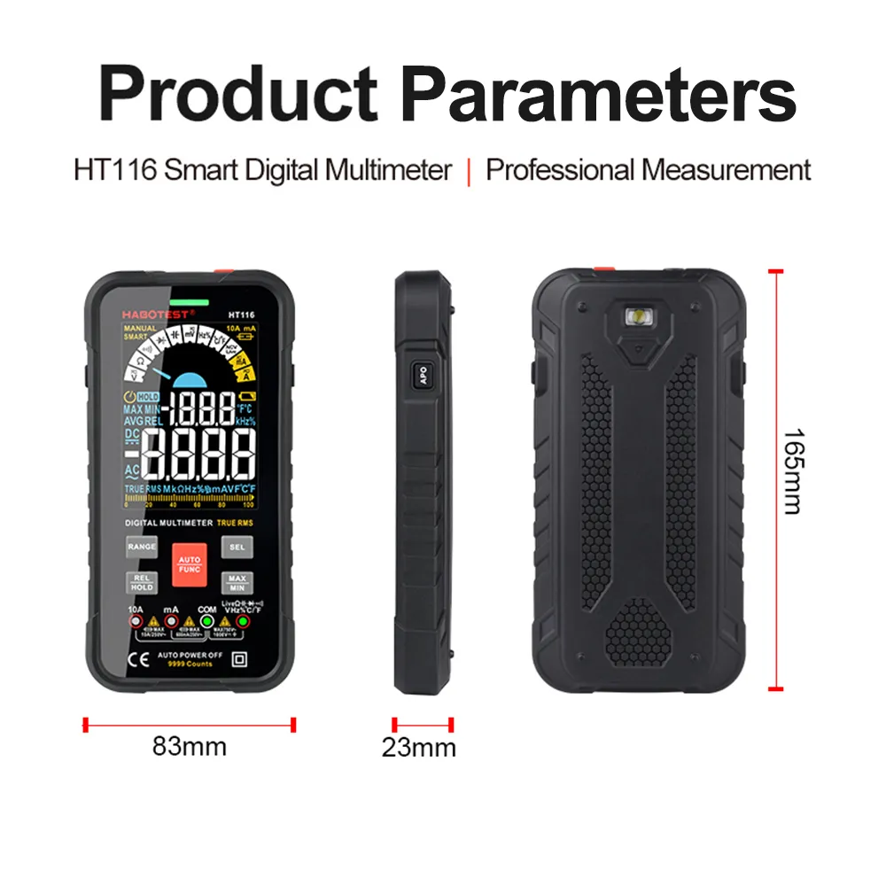 DHgate.com:Habotest HT112/HT116 Digital Multimeter - 1000V 10A Meter ...