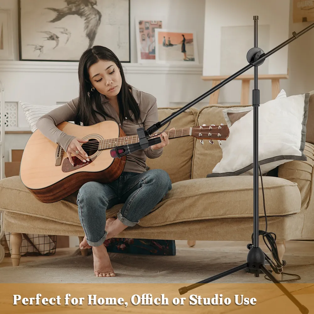 SH Adjustable Microphone Stand, Flexible Floor Microphone Boom Stand ...
