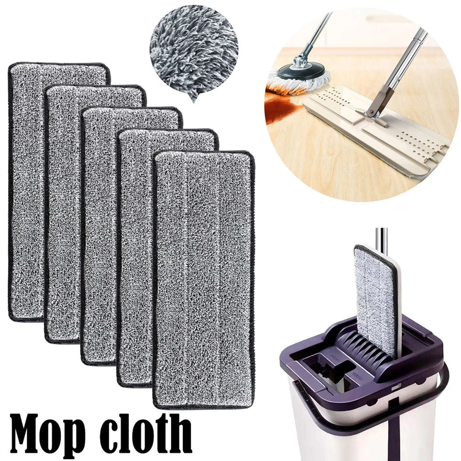 Microfiber Mop Head Replacement for Washable Spray Mop, Durable and ...
