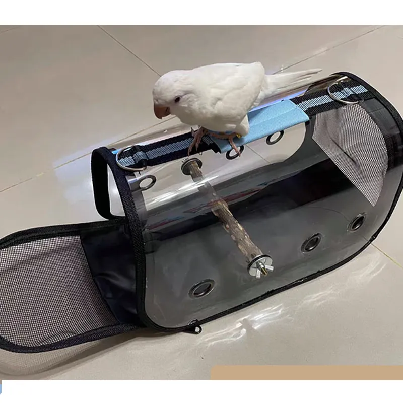 Transport Box Bird Carrier Cage, Bird Travel Backpack With Stainless ...
