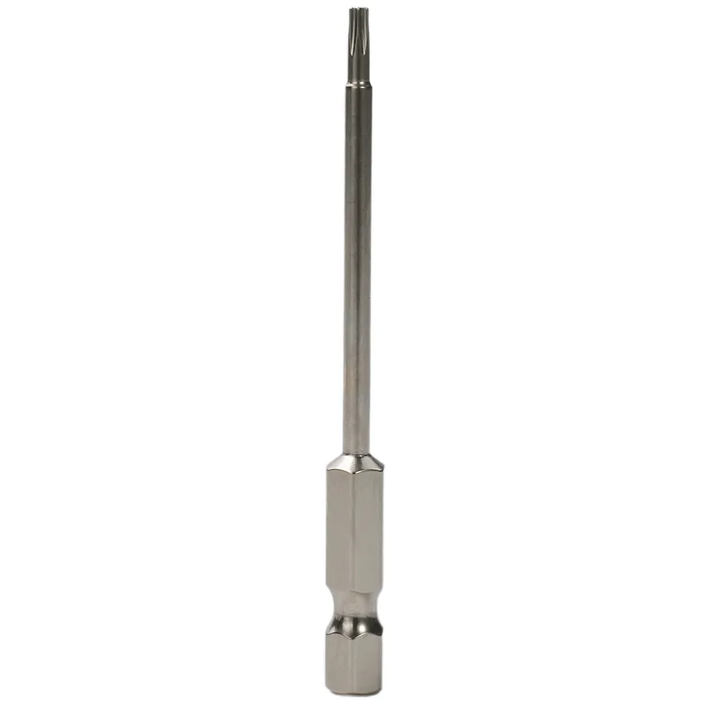 T6-T40 Silver Hollow Torx Bit Set - 75mm Alloy Steel Screwdriver Hand ...