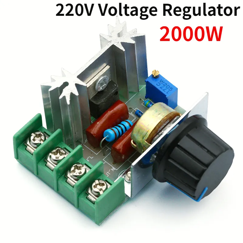 220V LED Dimmer Switch - 2000W Voltage Regulator for LED Strip Lights ...