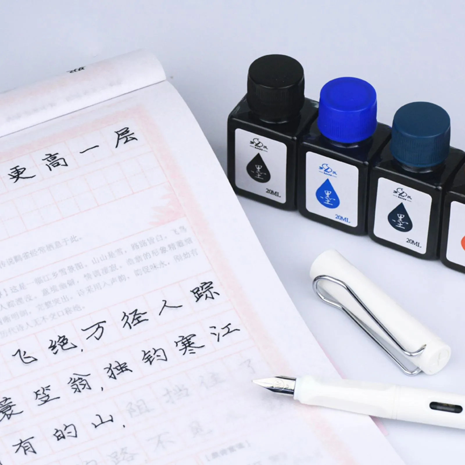 Refillable Calligraphy Pen Ink 20ml Blue Fountain Pen Ink For Dip Pens ...