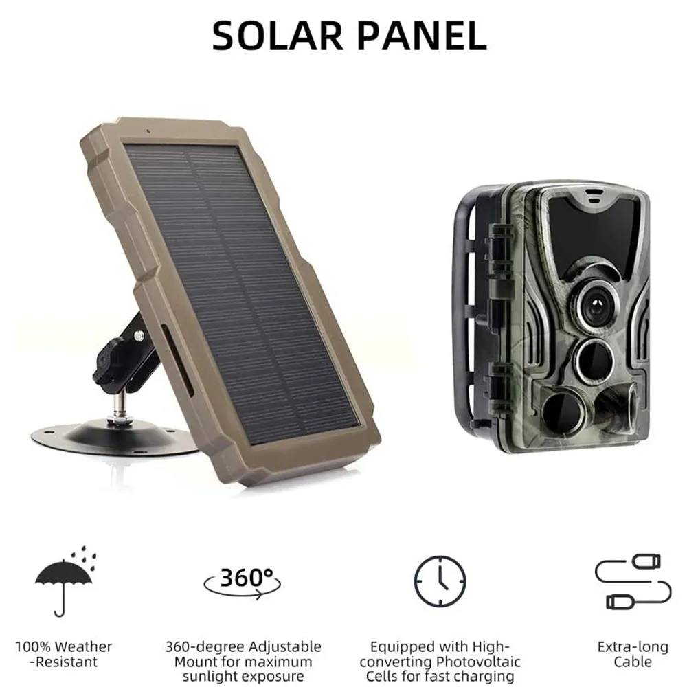 Tomshoo Trail Game Camera Solar Panel Kit 3000mAh 6V 12V Rechargeable ...