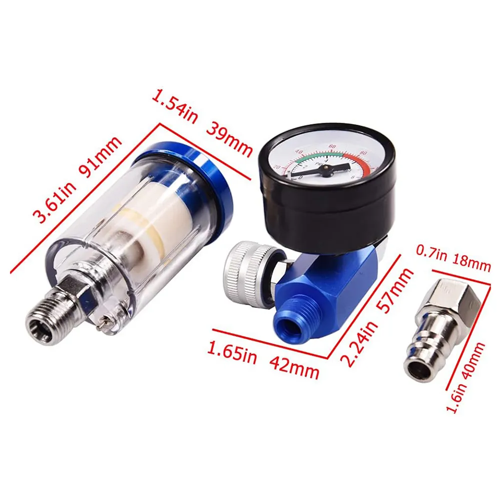 Professional HVLP Sprayer Kit with Pressure Gauge & Air Filter for ...