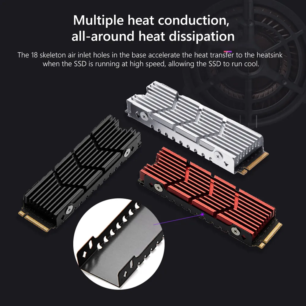 FinalCool M2 PRO 2280 SSD Heatsink Aluminum M.2 NVMe Cooler With ...