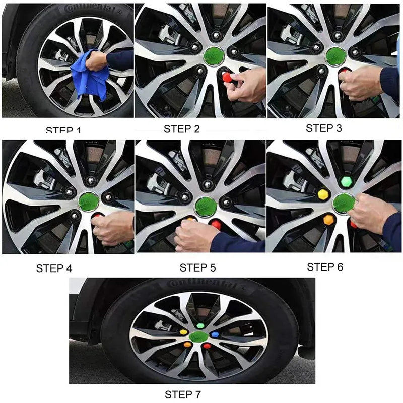 DHgate.com:20Pcs Rhinestone Wheel Center Nut Caps for Car Tires ...