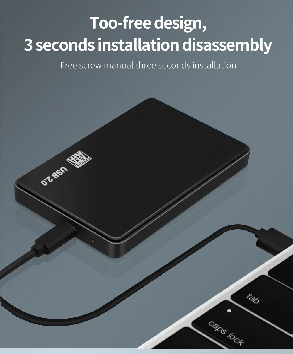 External Hard Drive Enclosure USB 3.0 To 2.5 SATA HDD SSD Case ...