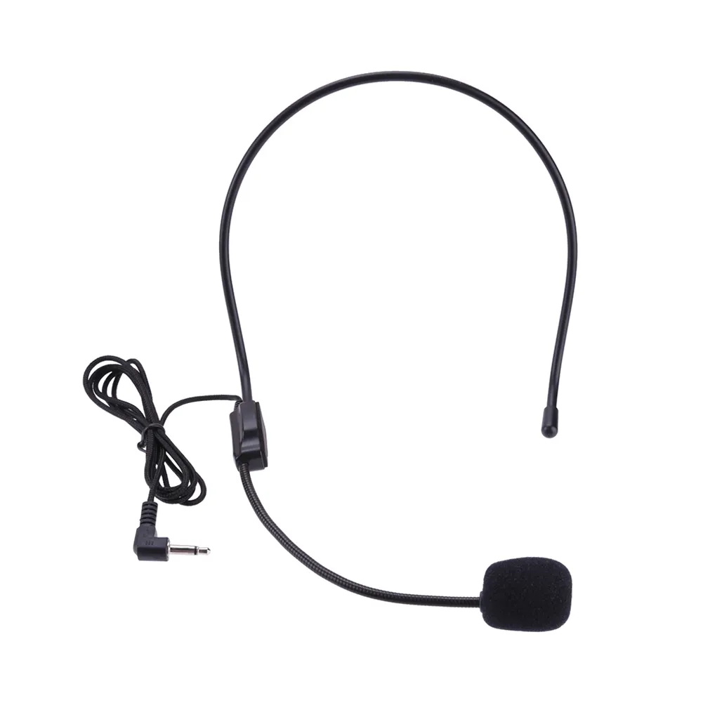 Head Mounted Microphone With 3.5mm Plug Portable Wired Mic For Lectures ...