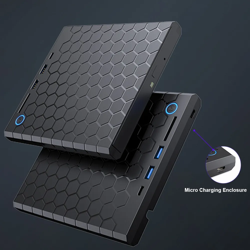 External USB 3.0 CD/DVD Drive with SD/TF Card Slots, Type-C Portable CD ...