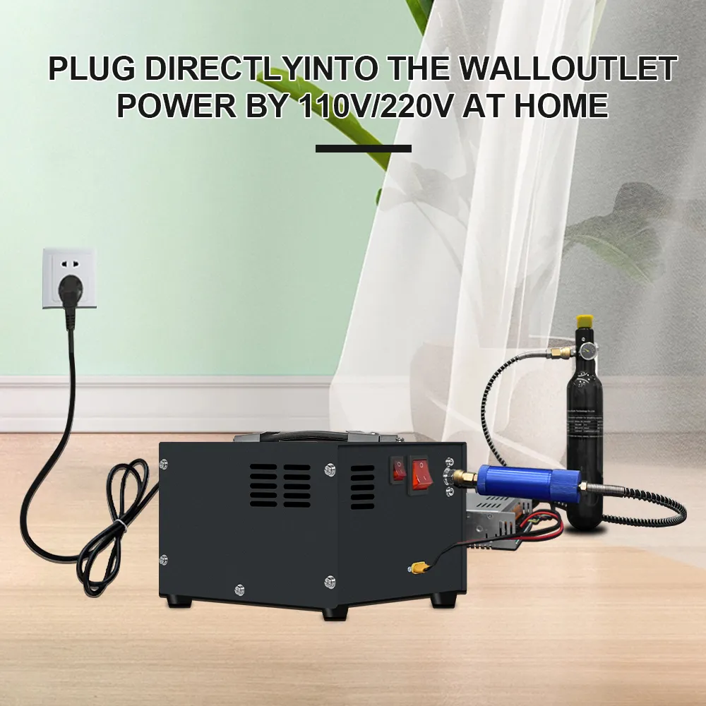 Pcp Air Compressor GX CS2 Portable - 4500PSI Oil-Free, 12V DC/110V AC ...