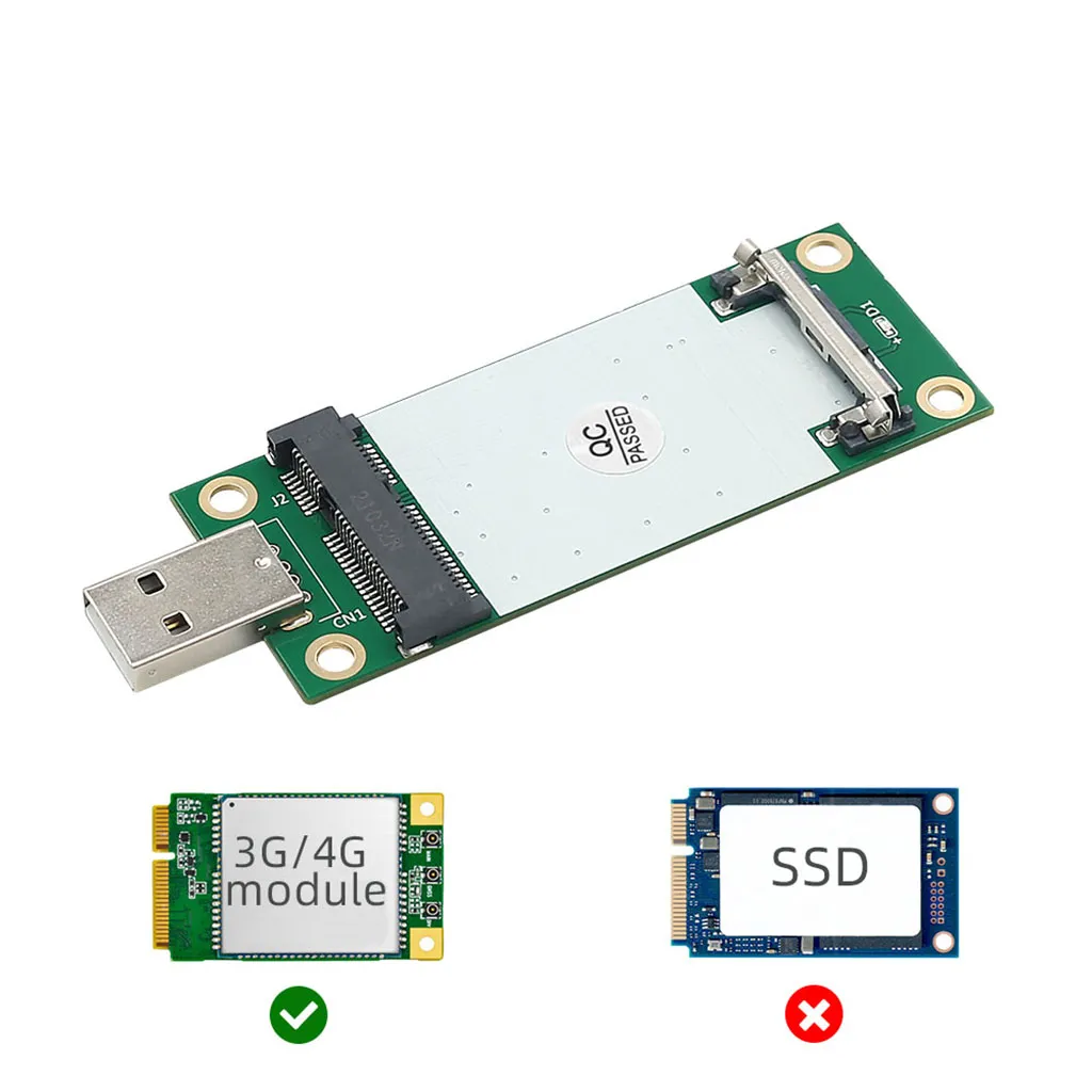Adaptor For SIM Card: Mini PCI E To USB Port Converter Card With SIM ...