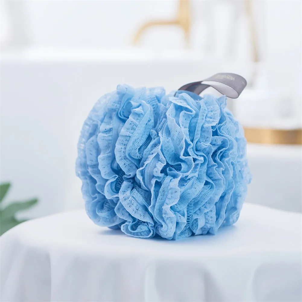 Soft Mesh Large Ball Bath Sponge Balls Lace Cleaning Brush Shower Puff ...