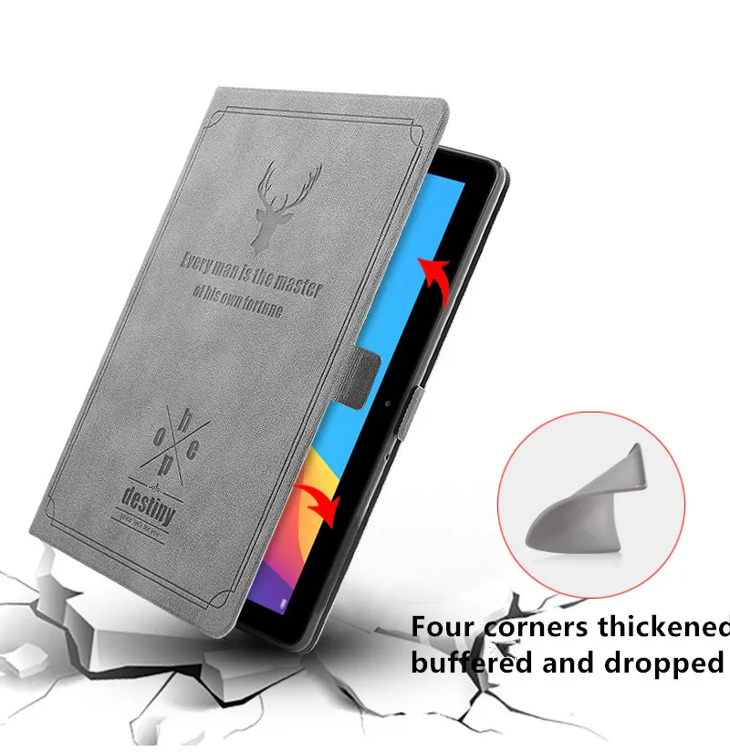 10 Inch Tablet Cases, Protective Faux Leather Stand Case with Deer ...