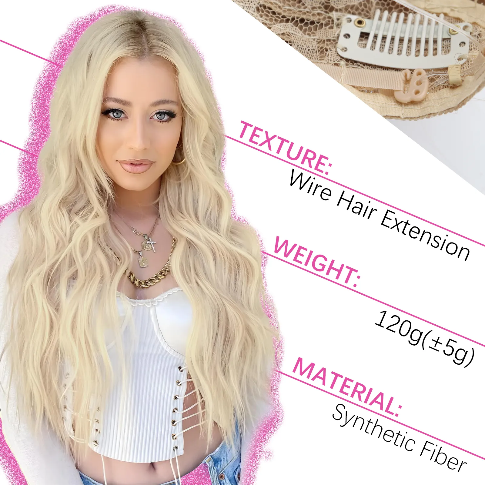 DHgate.com:XINRAN 26 Long Wavy Synthetic Hair Extensions with ...