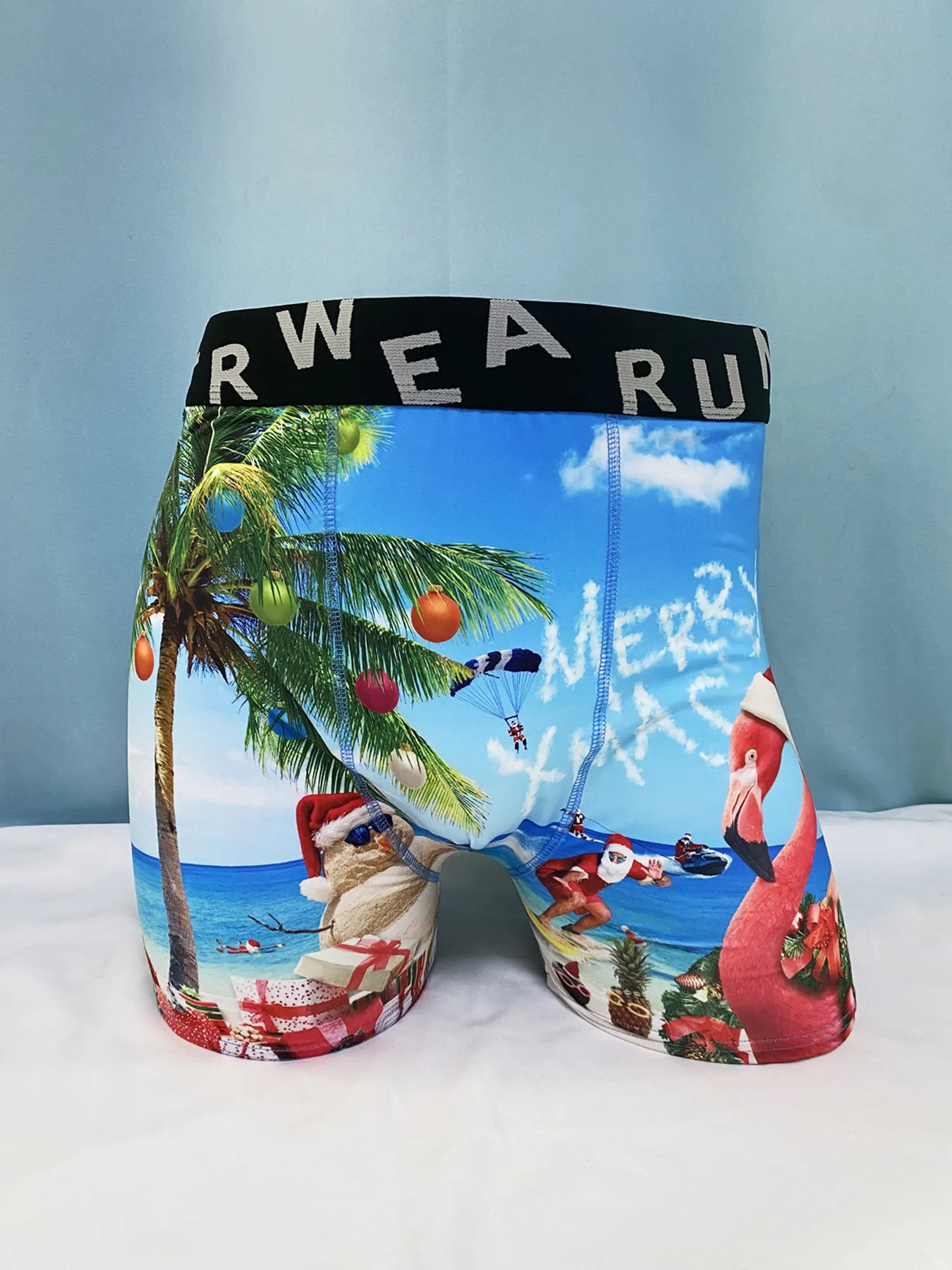 Mens Christmas Underwear Boxer Shorts with Santa Claus Snowman Animal ...