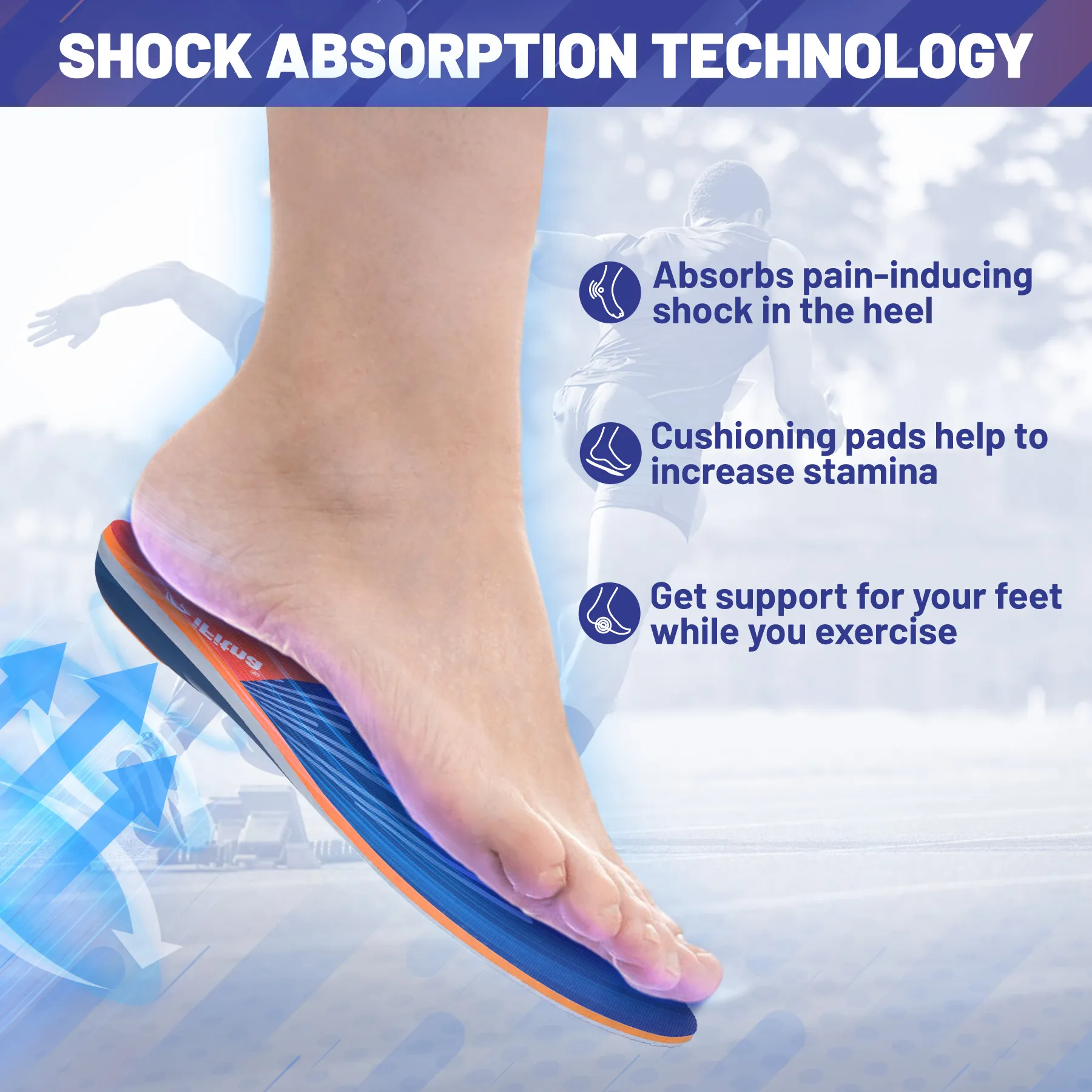 Orthopedic Plantar Fasciitis flat foot support insoles with High Arch ...