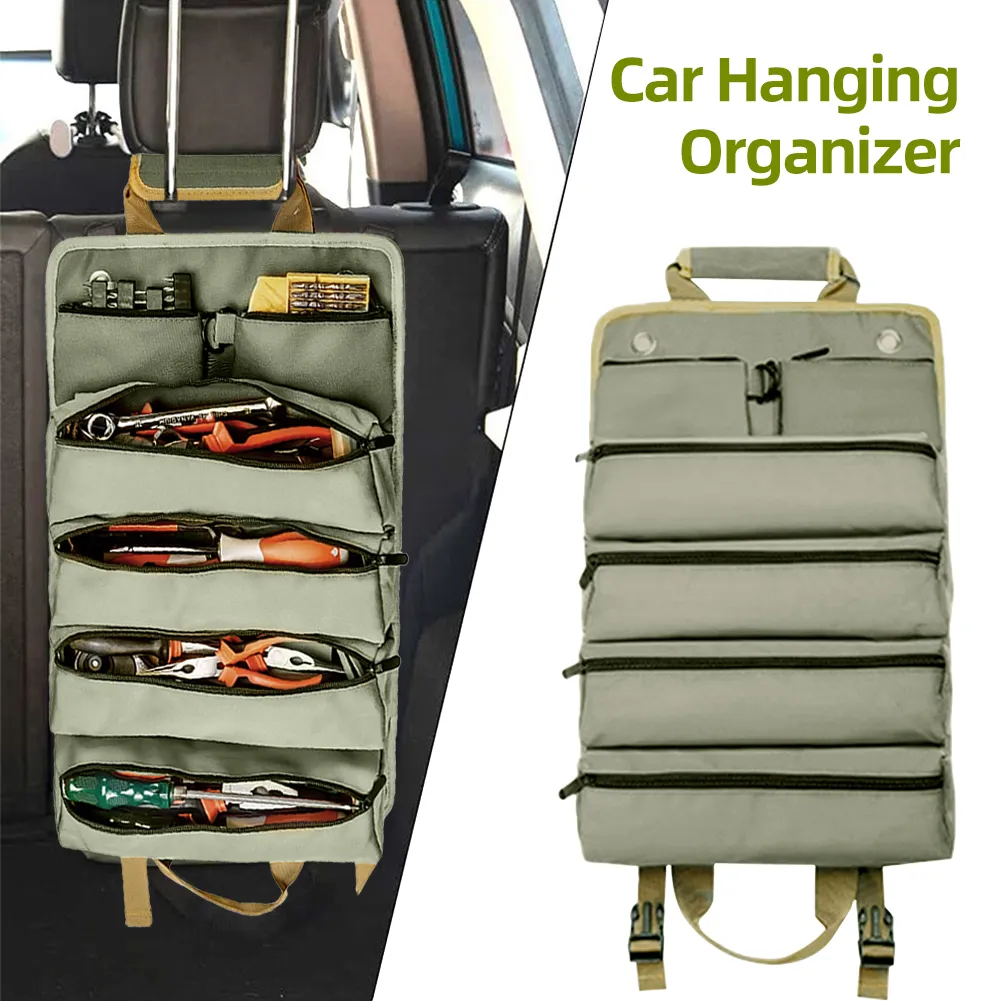 Portable Small Tools Bag Shockproof Roll Up Tool Bag Hanging Tool Roll ...