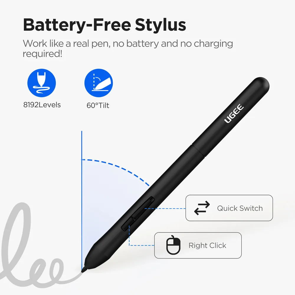 UGEE S640: 6.3x4'' Graphic Drawing Tablet w/ Pen, Compatible w/ Linux ...