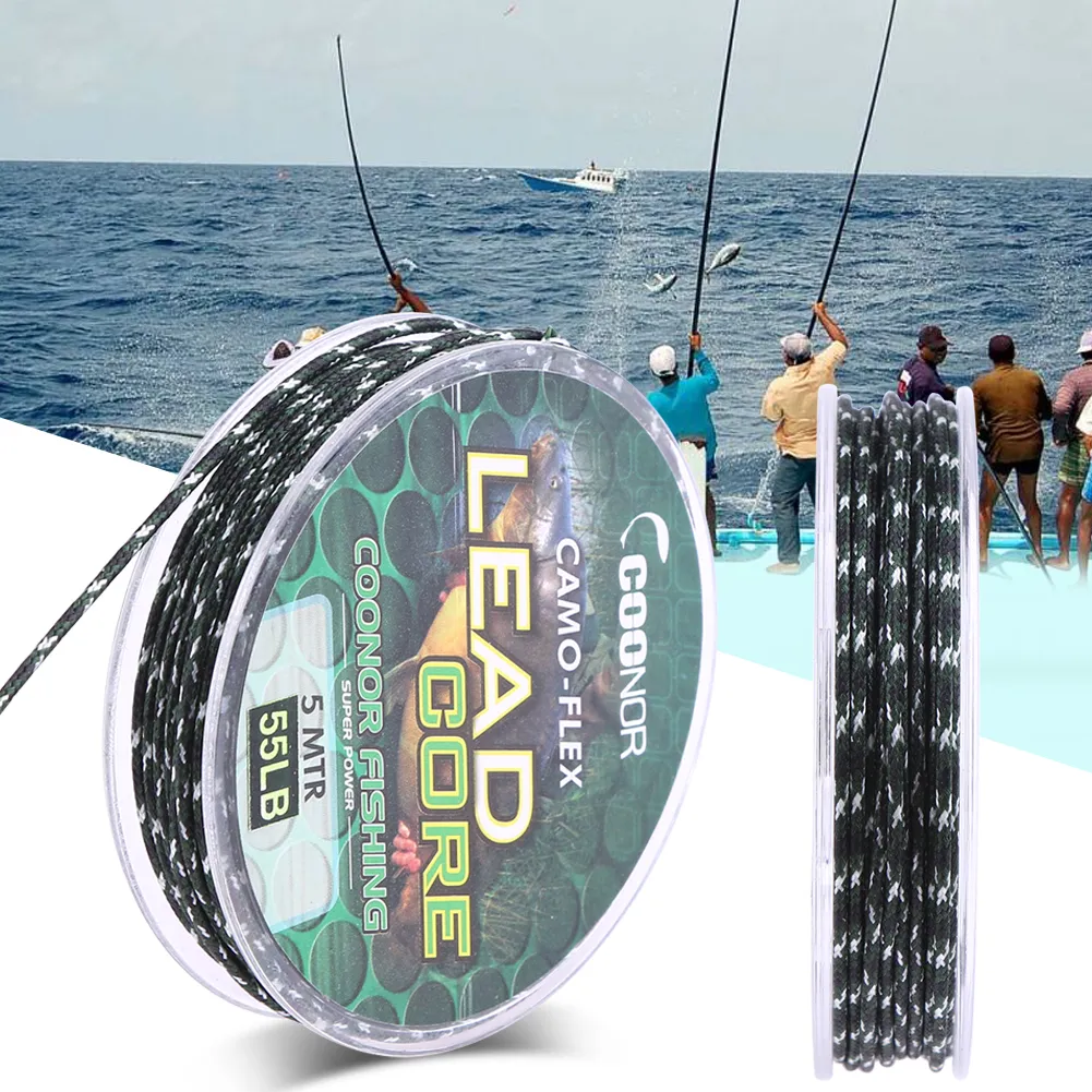 DHgate.com:5M Multifilament Braided Leadcore Leash Fishing Line ...