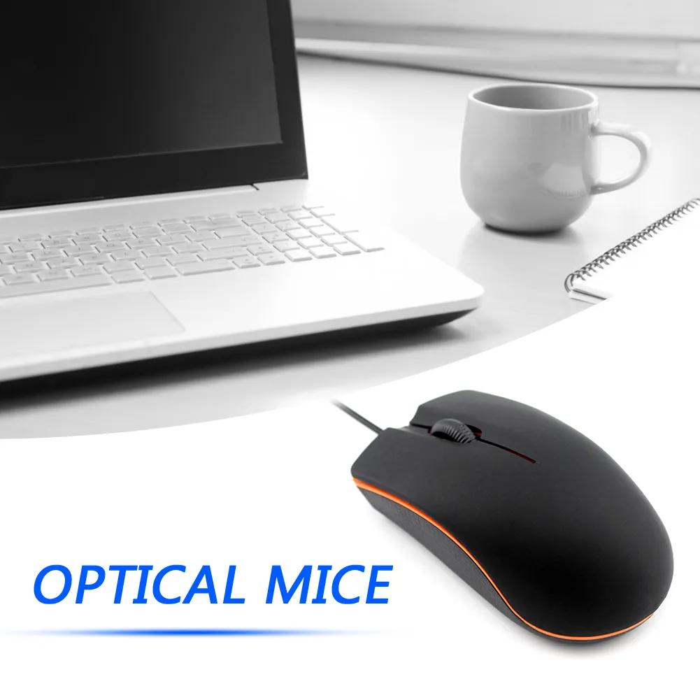 USB Wired Computer Mouse Optical Ergonomic PC Mouse For Desktop ...