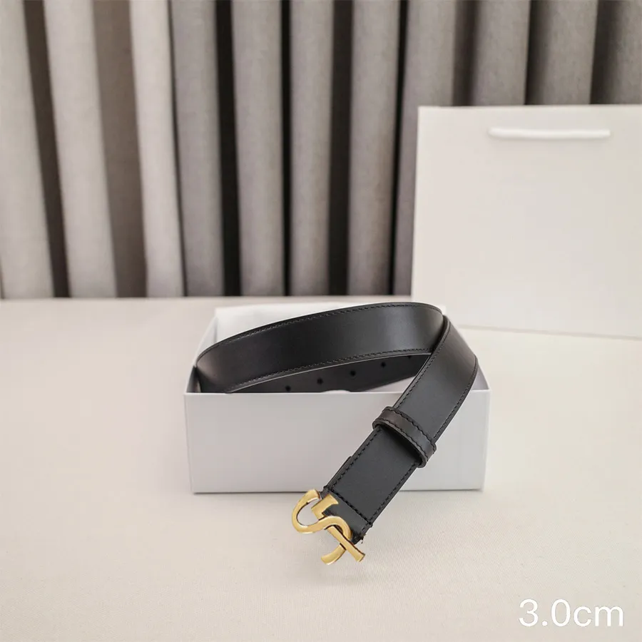 Women Belt Fashion Smooth Needle Buckle Genuine Leather Belts 3 Styles ...