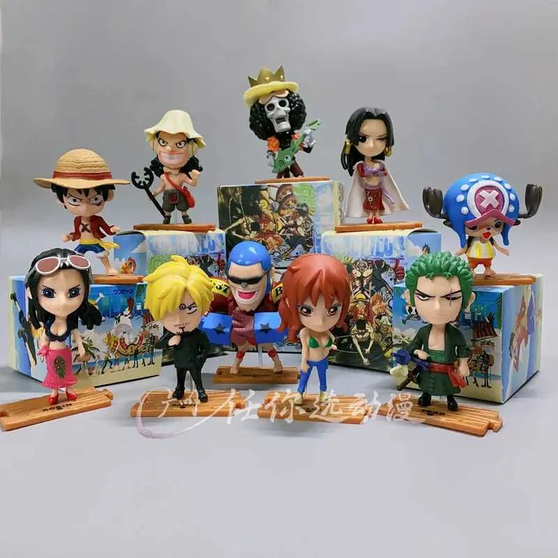 Toys Blind Box One Piece Figures D'action D'anime Luffy, Sanji, Nami ...