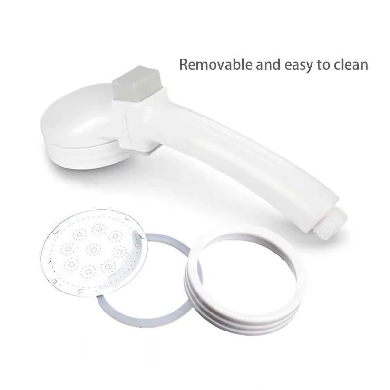 Bathroom Shower Heads Single Function White Shower Head High Pressure ...