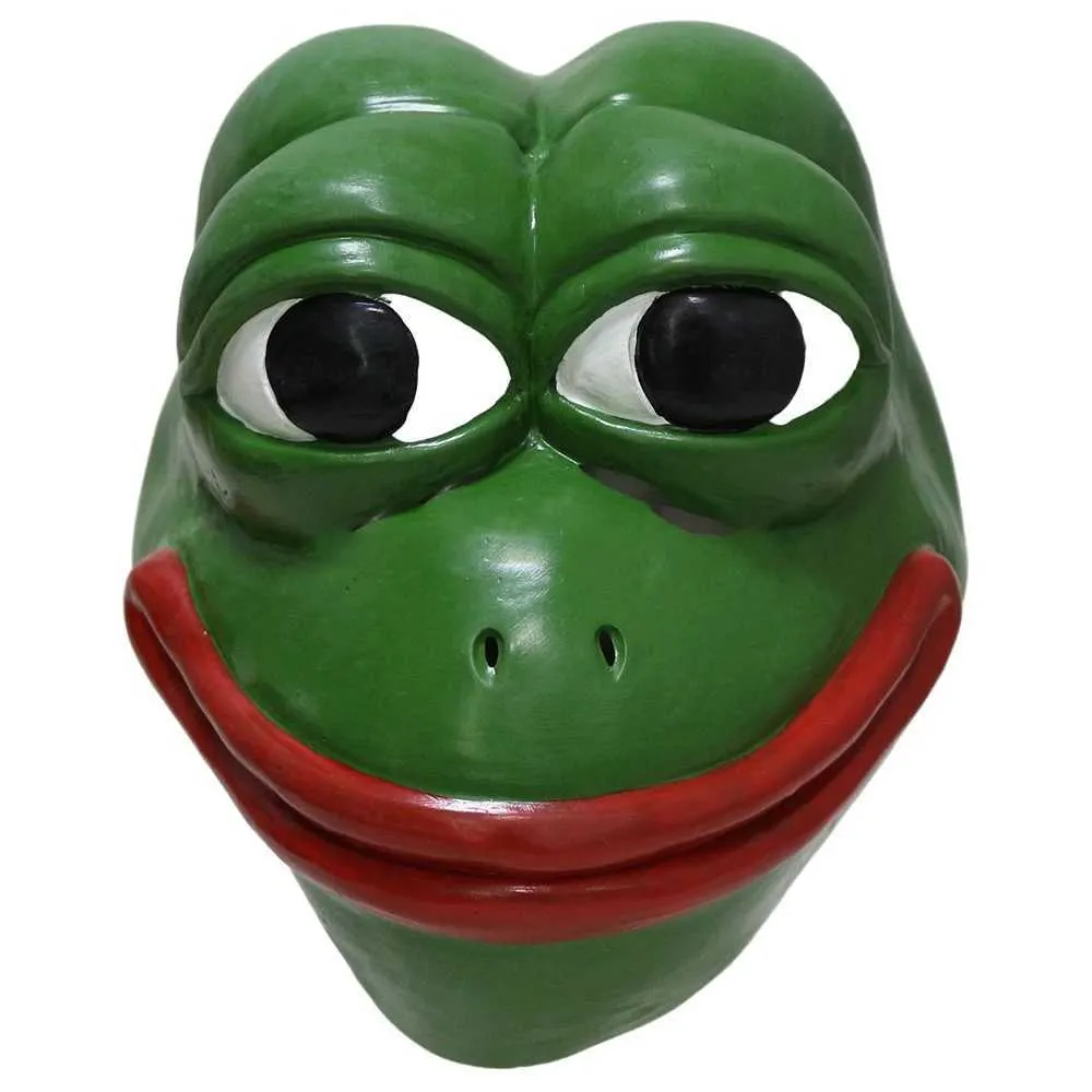 Halloween Latex Pepe Meme Frog Mask for Costume Parties and Role ...