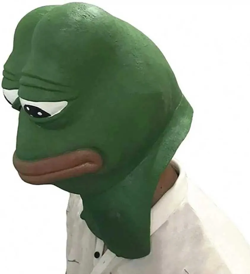 Halloween Latex Pepe Meme Frog Mask for Costume Parties and Role ...