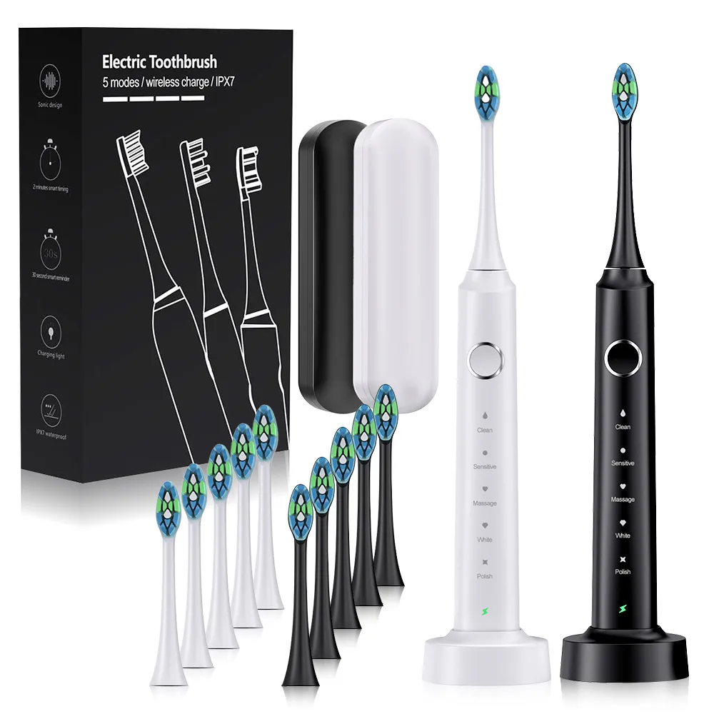 DHgate.com:Advanced Sonic Electric Toothbrush with 6 Brush Heads, 5 ...