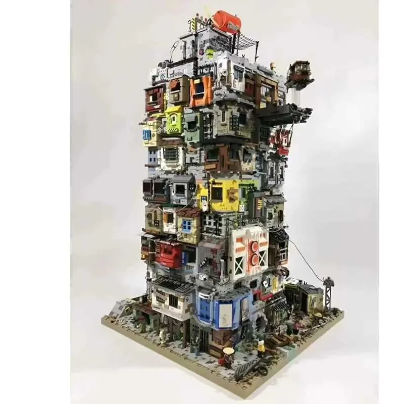 DHgate.com:MOC14245 City Architecture Wilderness Apocalypse Building ...