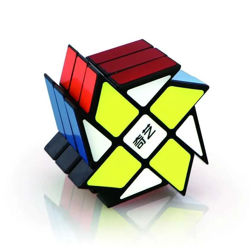 3x3 Windmill Cube with Brushed Sticker, Brain Teaser Puzzle Toy for ...