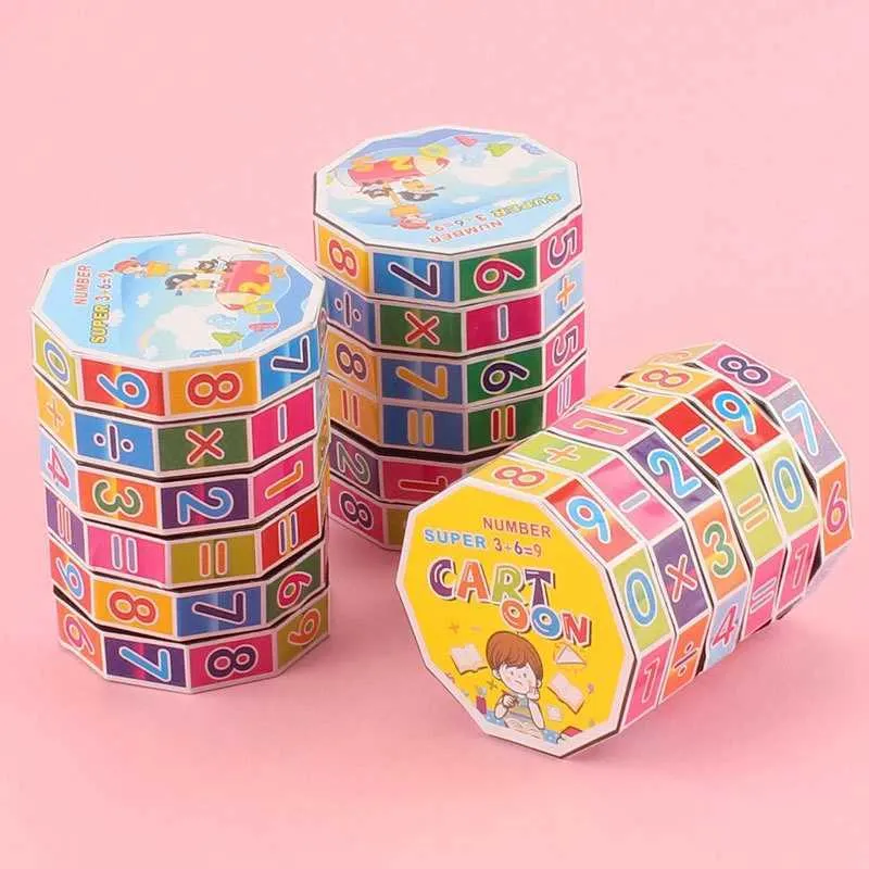 Montessori Math Magic Cube Puzzle Toy for Kids, Colorful Counting ...