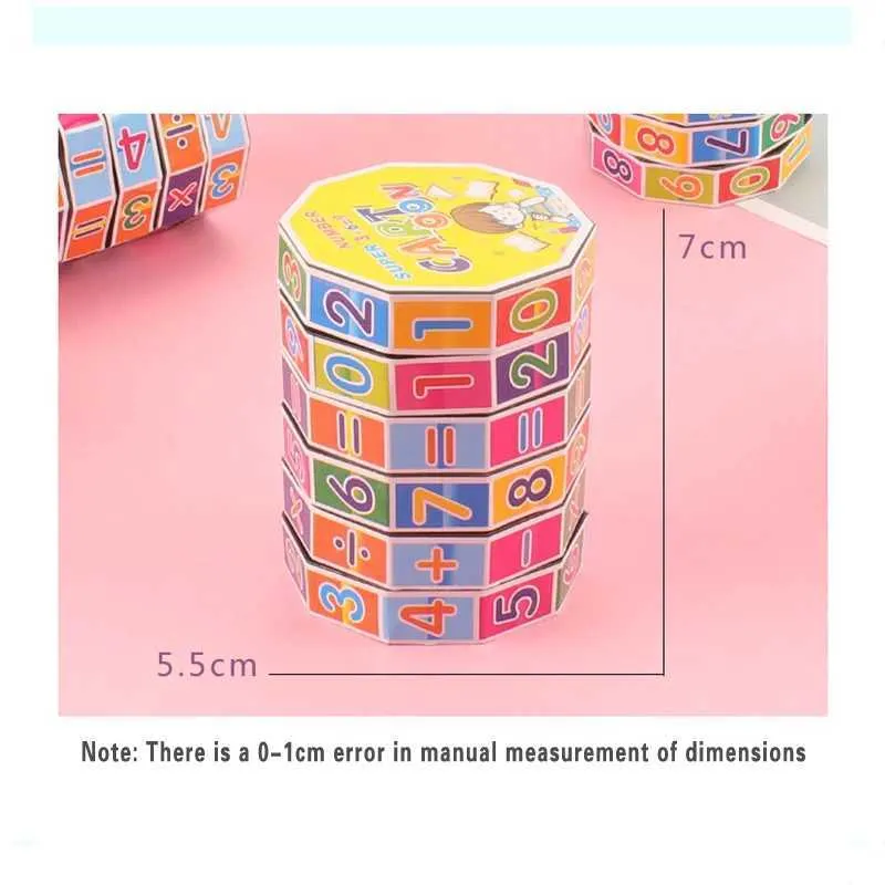 Montessori Math Magic Cube Puzzle Toy for Kids, Colorful Counting ...