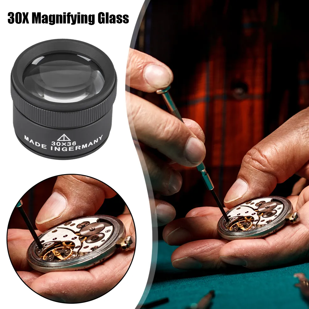 Jewelers Magnifying Glass 30X 36mm HD Optical Lens Magnifier For ...