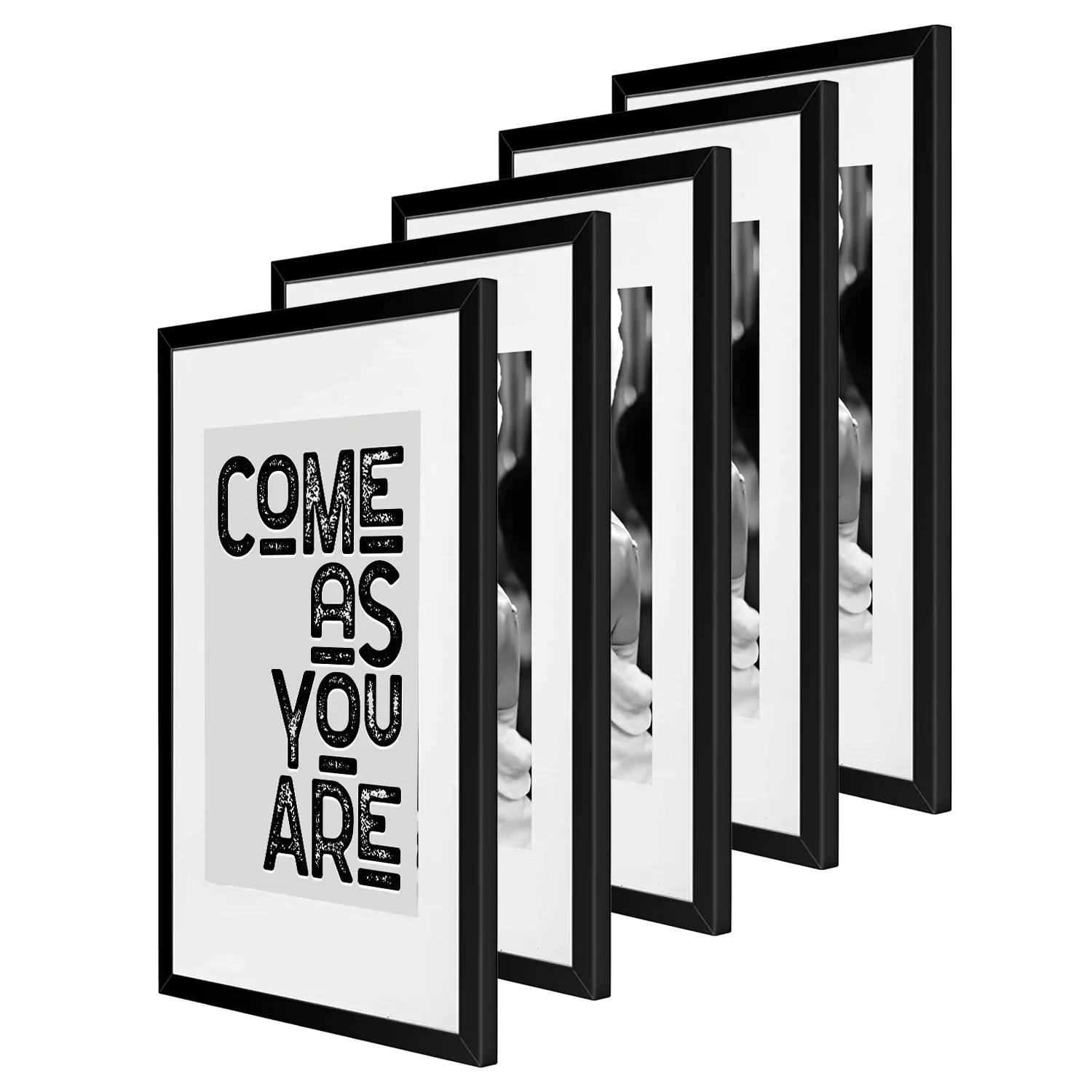 black poster frames a4