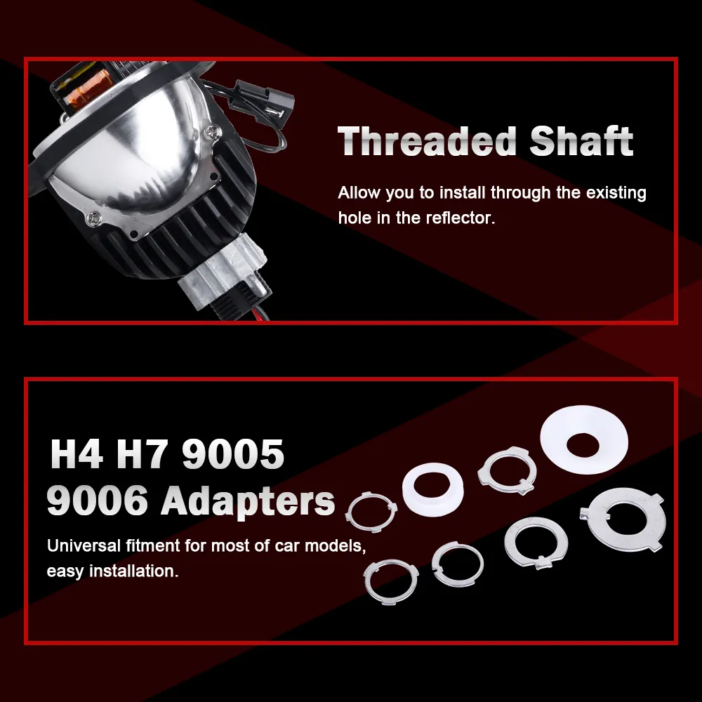 Blue Mini Bi LED Headlight Projector With Biled Lens For Car And ...