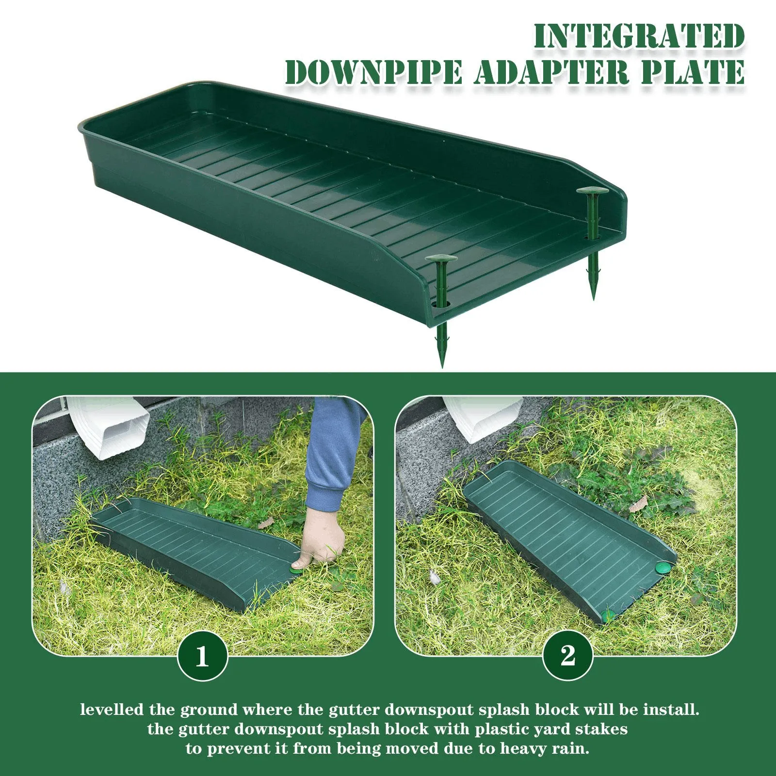 Splash Guard For Gutters Rain Gutter Downspout Extender, Durable ...