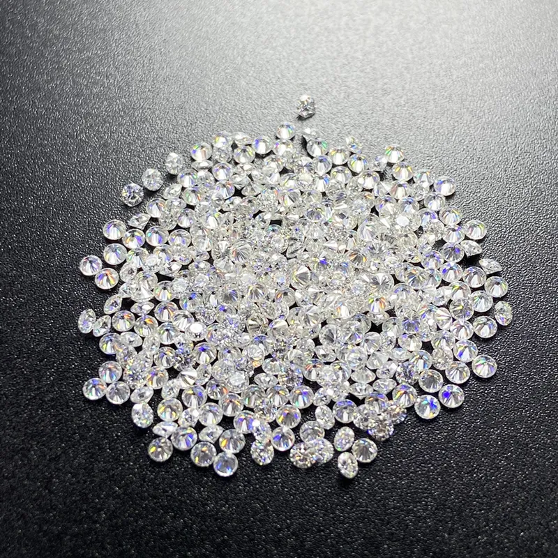 Small Sizes Loose Moissanite Stones 0.8mm 3mm D Color VVS1 Lab Grown Black Diamonds for Jewelry Making