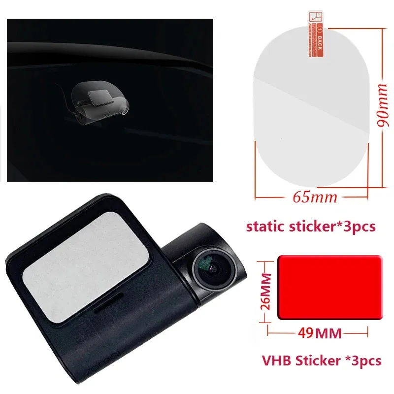 static sticker dash cam