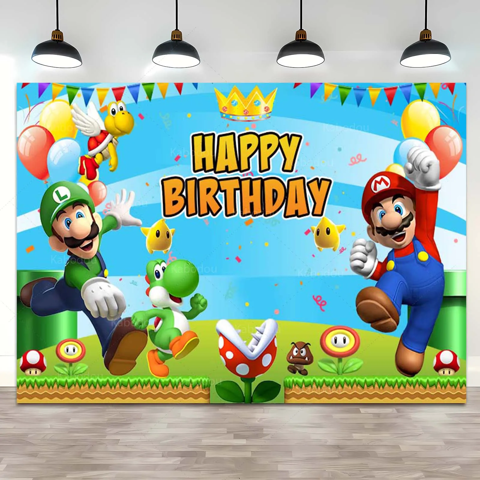 DHgate.com:Backdrop Super Marios Boys Marios Bros Birthday Party ...