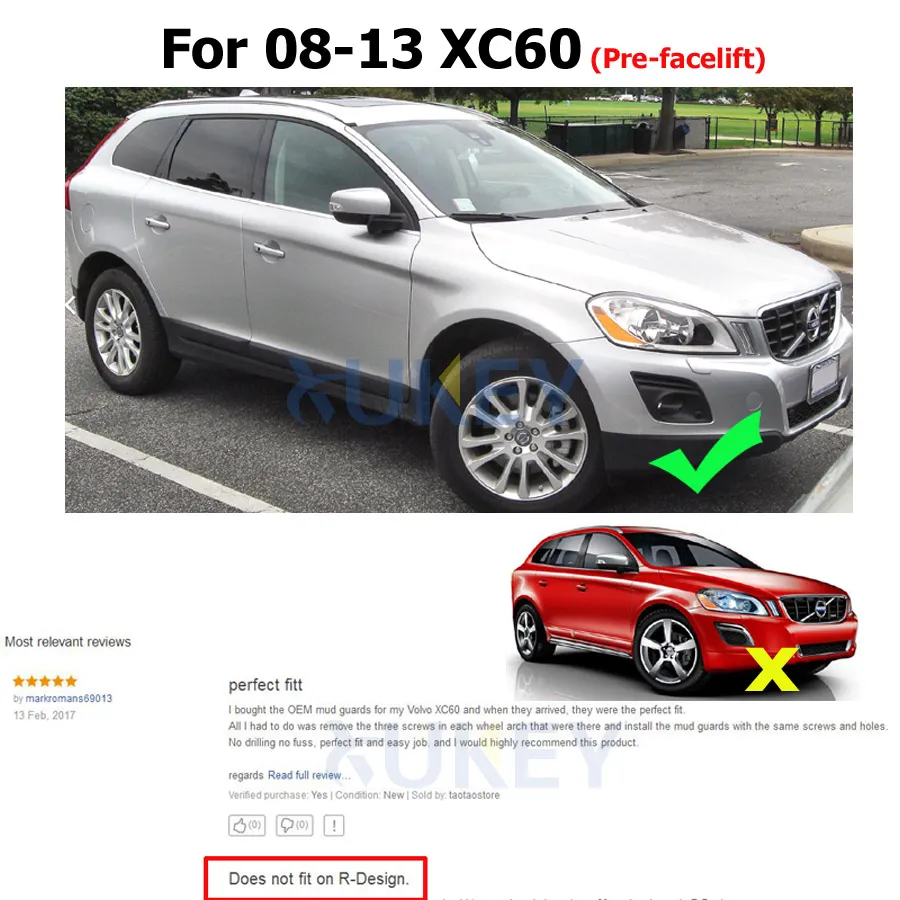 Mud flaps for volvo xc60 r design store