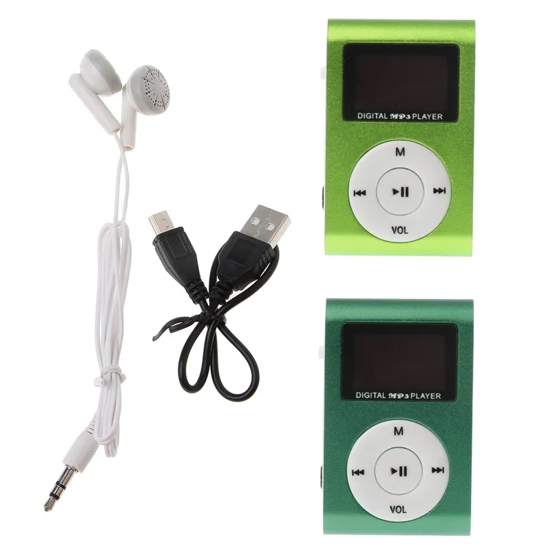 MX-801 Mini USB MP3 Player with Metal Clip, Micro TF Card Slot, and LCD ...